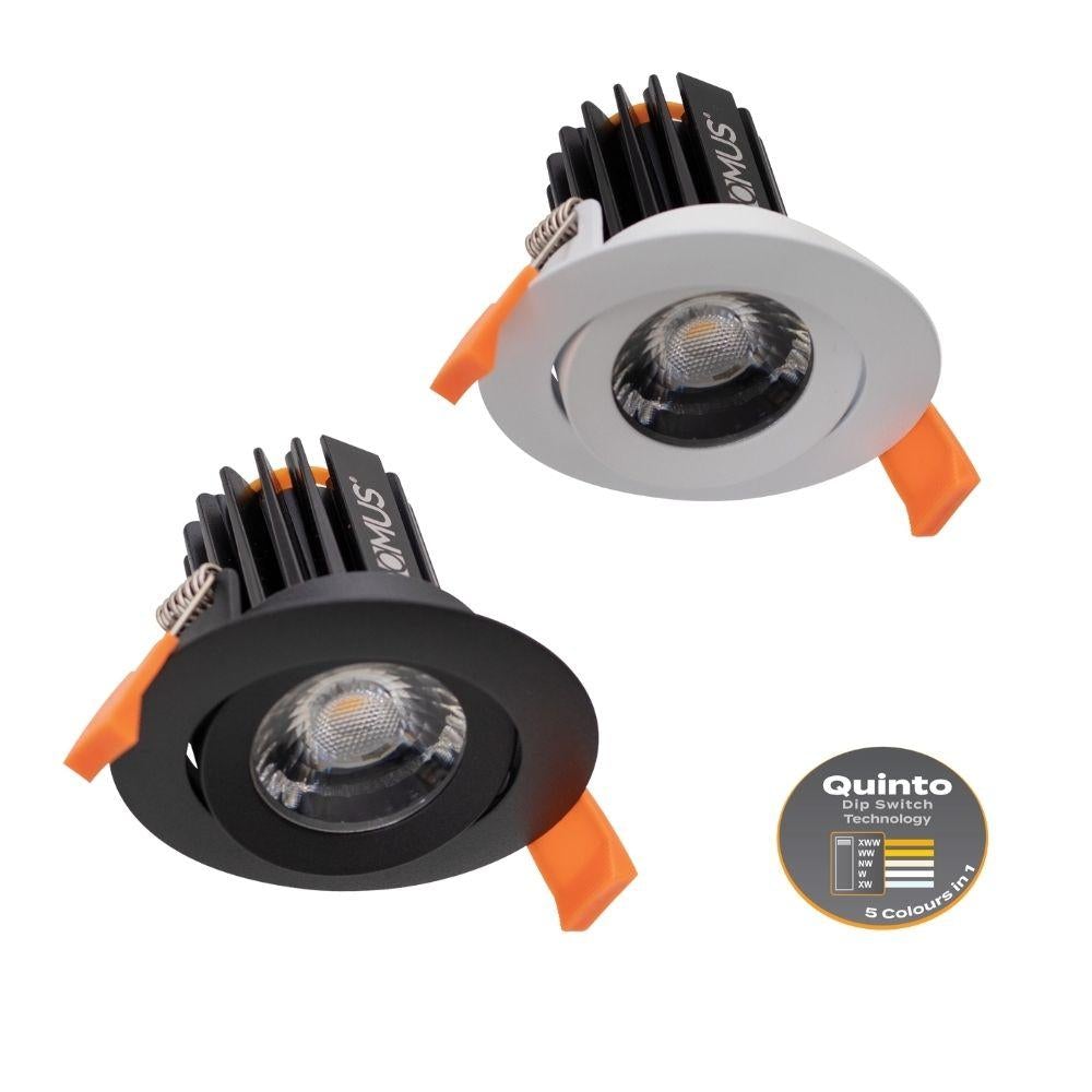 Domus CELL-9-5CCT-T75 - 9W LED Switchable Dimmable T75 Mini Tiltable ...