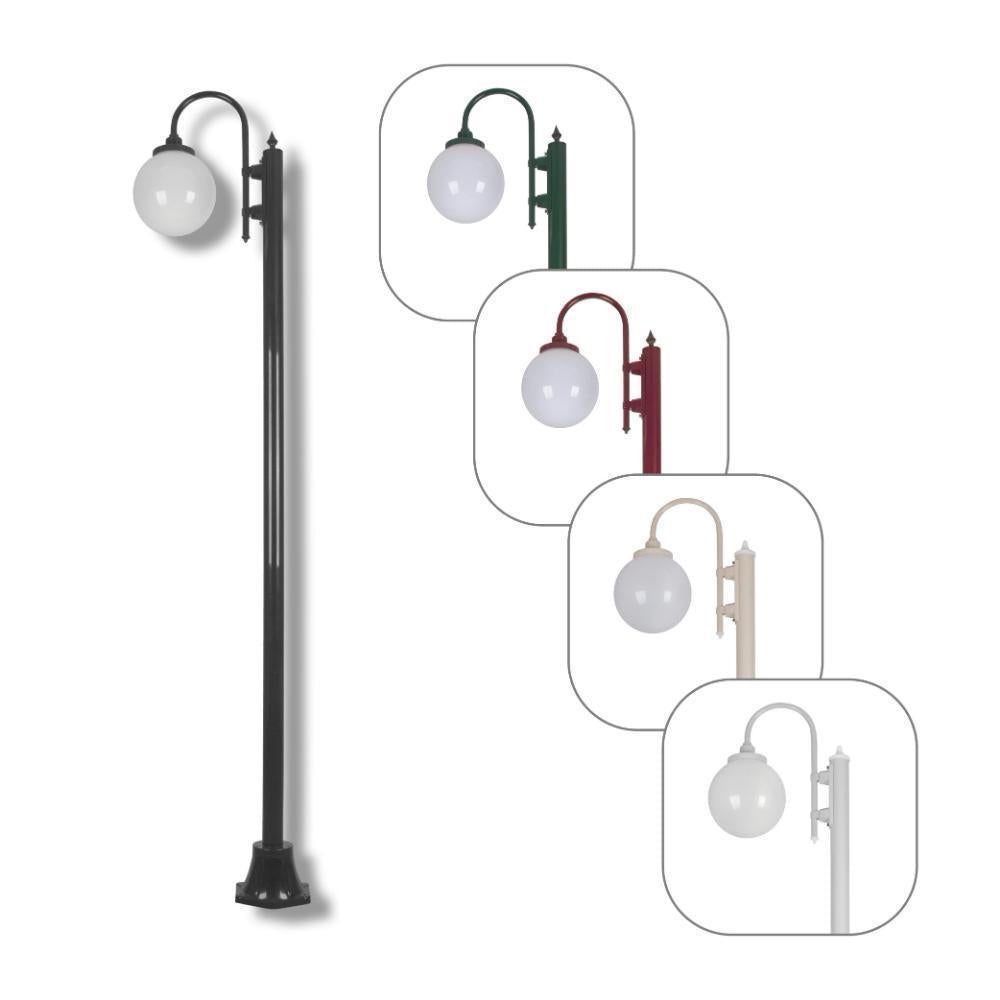 Domus GT-1001 Lisbon - Single Sphere Curved Arm Plain – LED Lighting ...