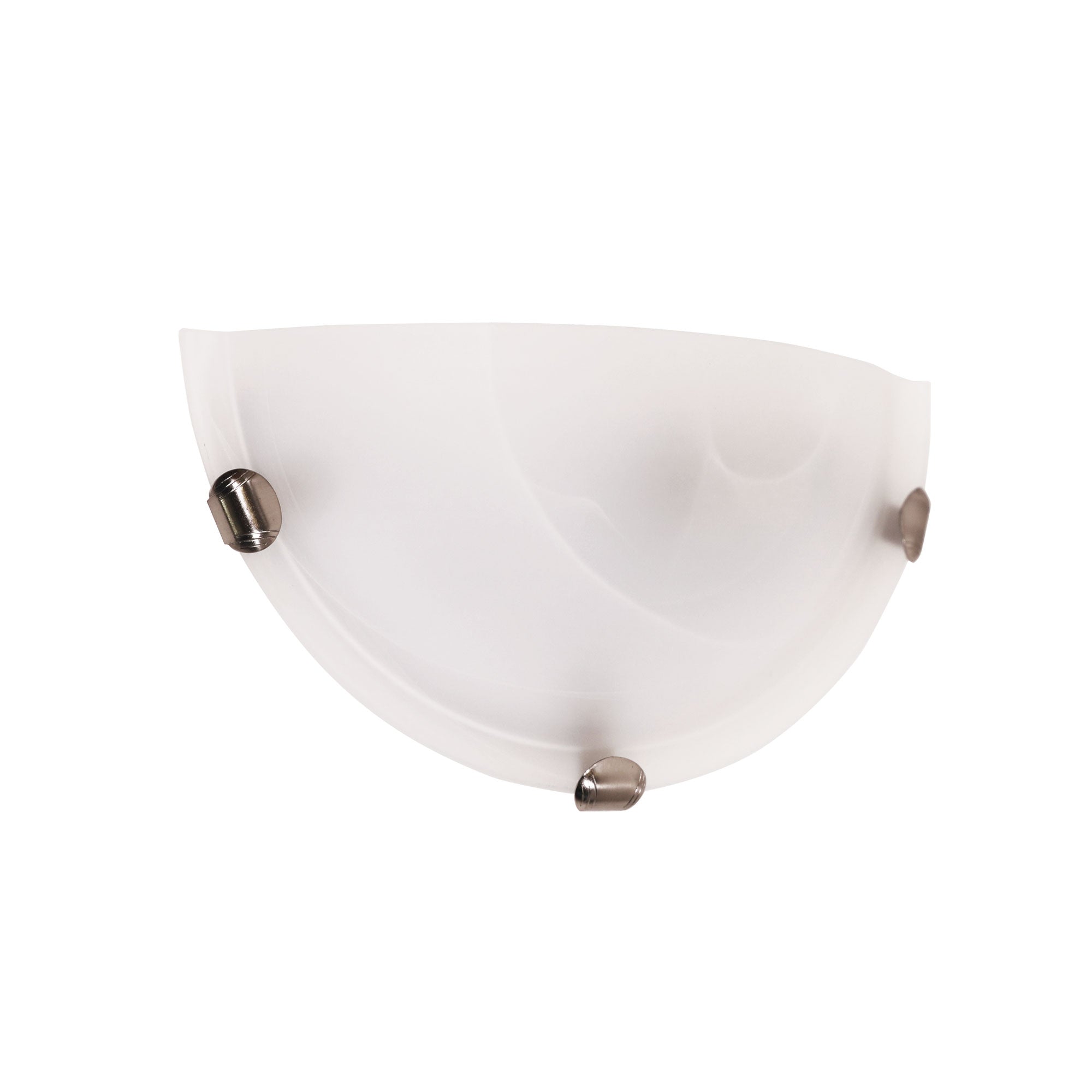 REMO WALL BRUSHED CHROME - Alabaster Glass Wall Light with Brushed Chr ...