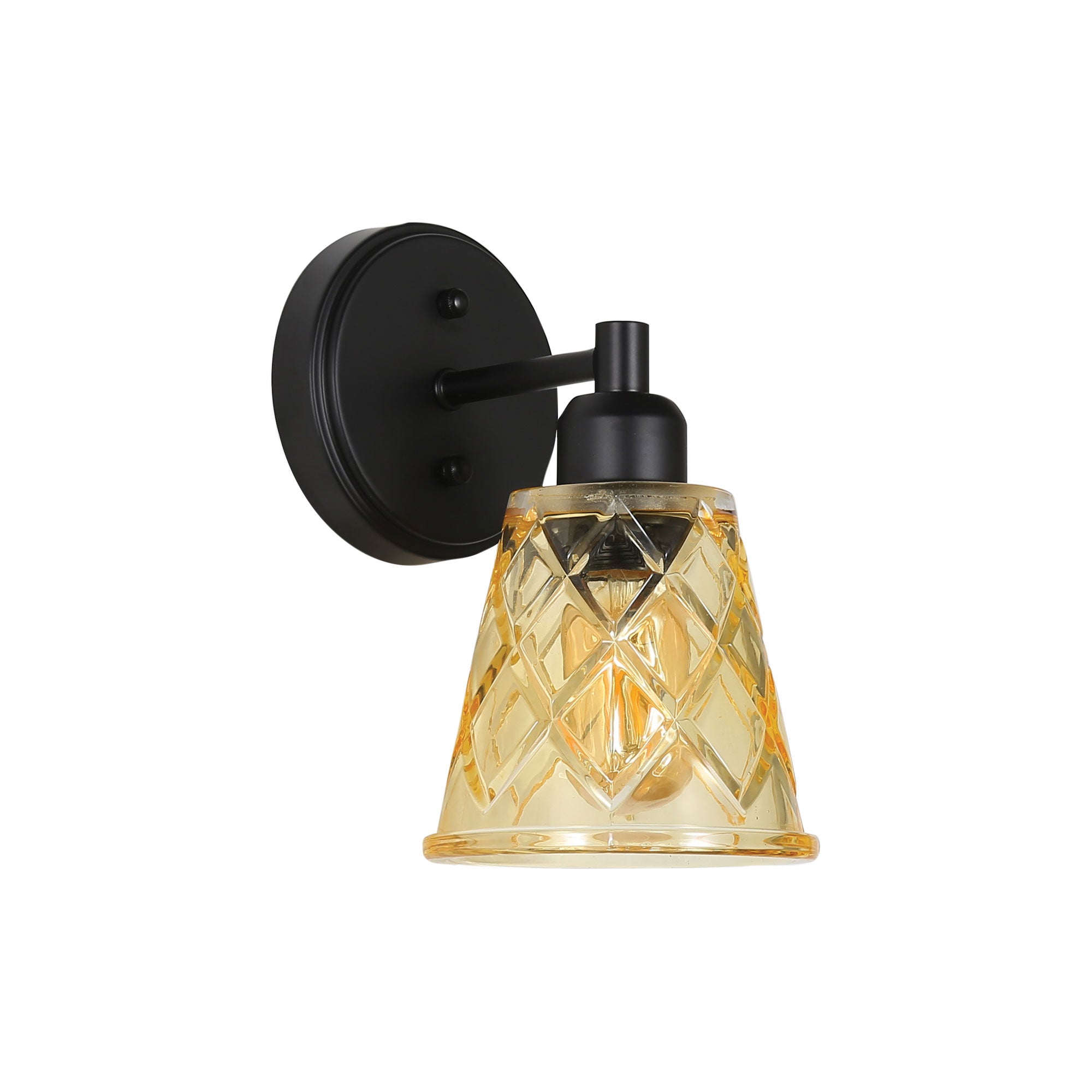 DRAM WALL LIGHT AMBER - Vintage Cut Glass Wall Light – LED Lighting Designs