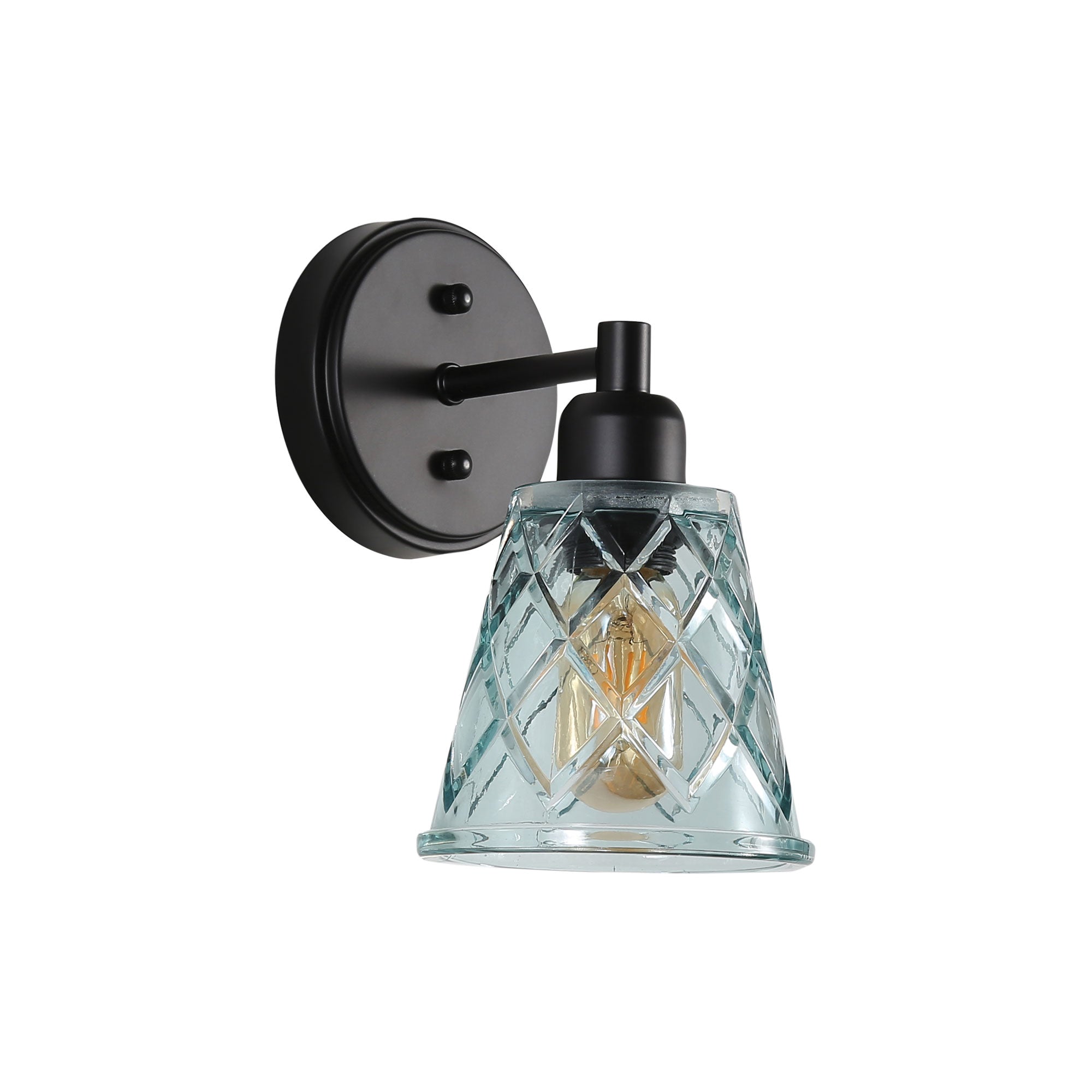 DRAM WALL LIGHT BLUE - Vintage Cut Glass Wall Light – LED Lighting Designs