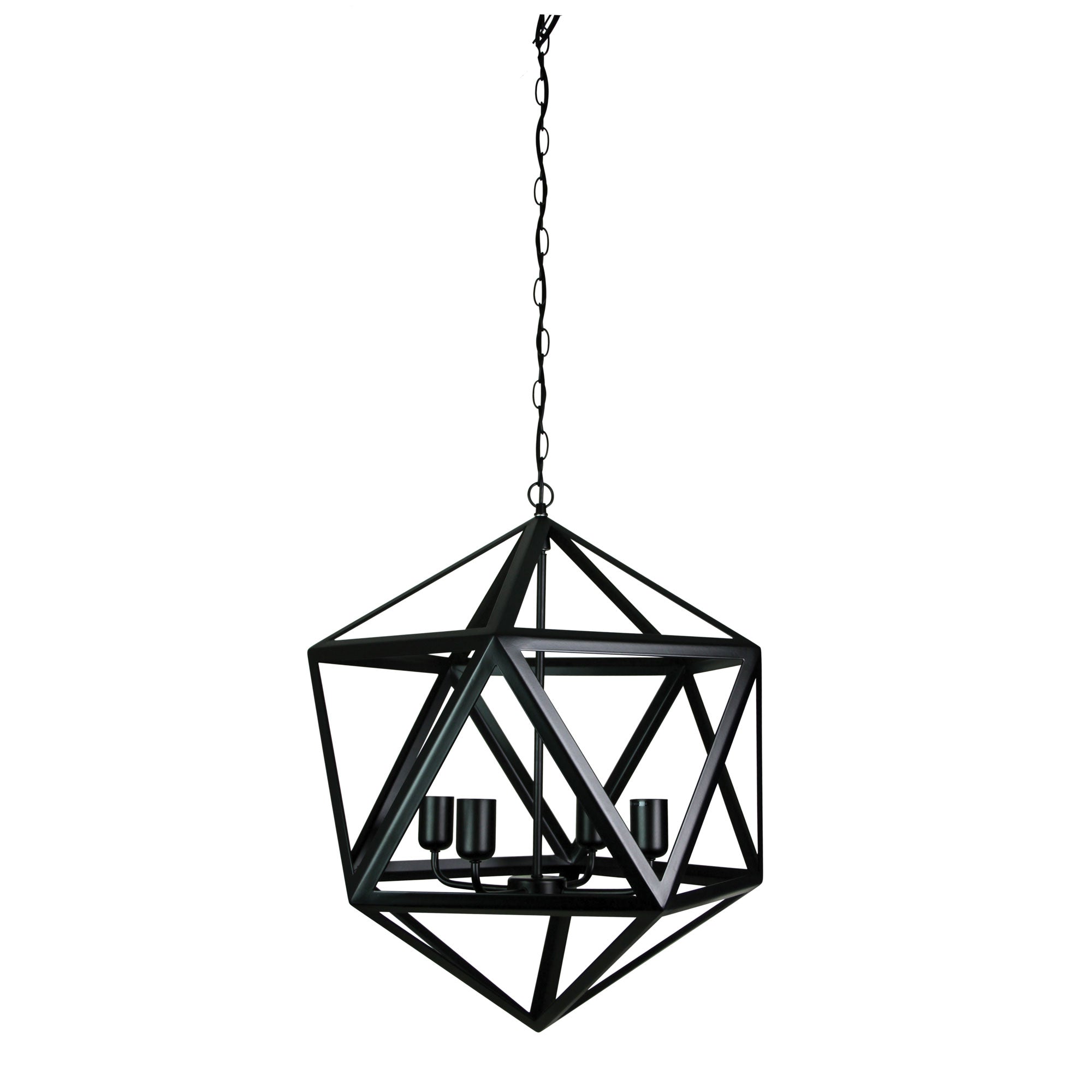 GEO 4 - Geometric 4-light Pendant Matt Black – LED Lighting Designs