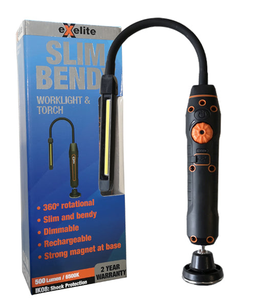 SLIM BENDY: Rotational Worklight & Torch – LED Lighting Designs