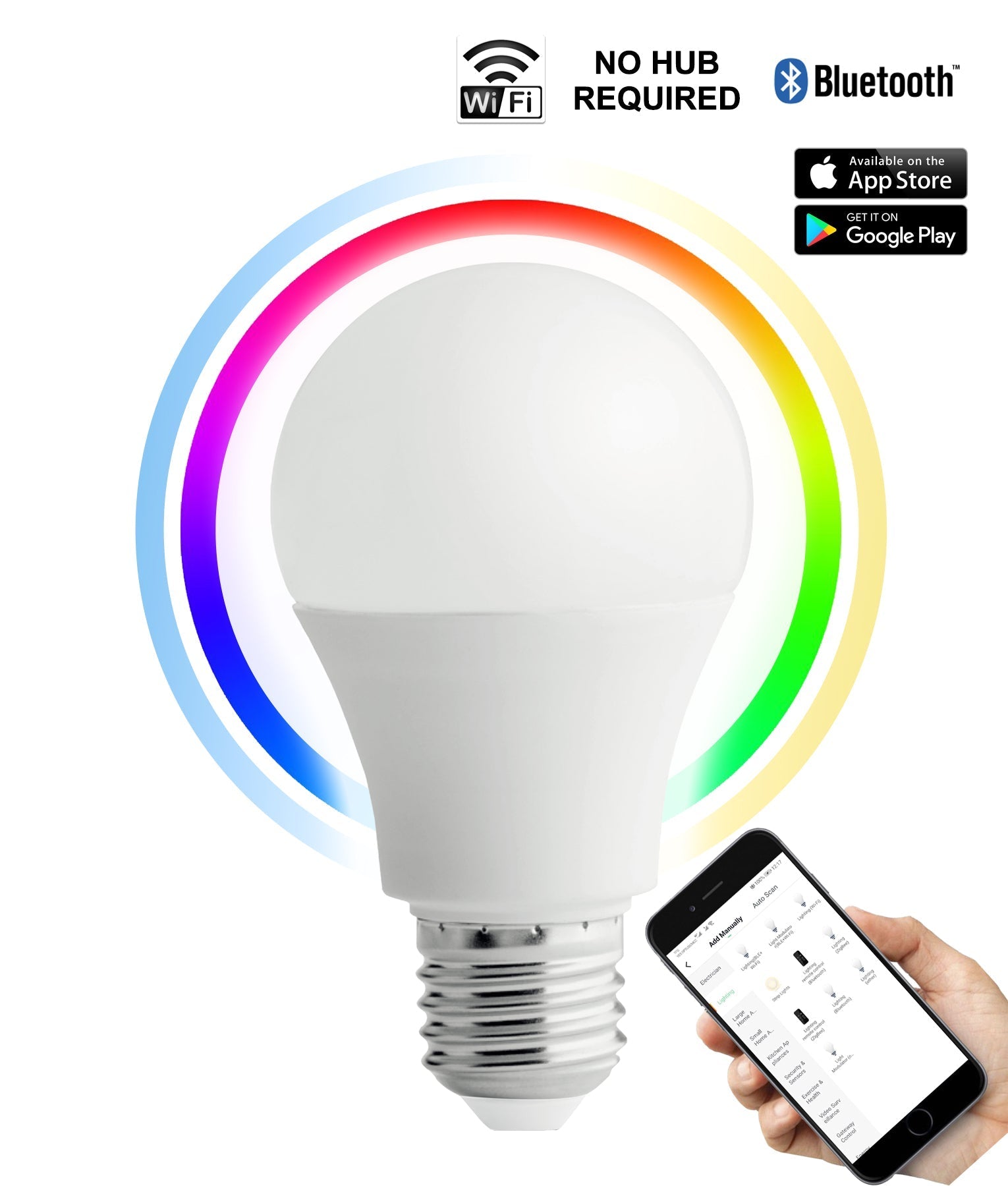 SMTGLS LED Smart Dimmable Tri-CCT+RGB GLS Globes (10W) – LED Lighting ...